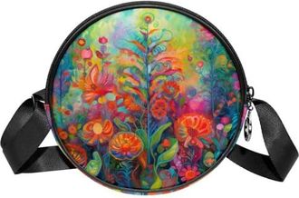 Generic Sac &agrave; bandouli&egrave;re rond pour femme, petit sac &agrave; bandouli&egrave;re avec fermeture &eacute;clair, bretelles r&eacute;glables, style d&eacute;contract&eacute;, pour femmes et filles