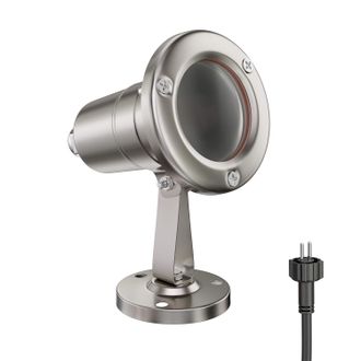 LEDs Com Gartenstrahler MUK f&uuml;r au&szlig;en, IP65, edelstahl, 1x GU5.3 max. 15W