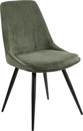 MID.YOU Mid.you Stuhl Cord, Gr&uuml;n, Holz, Metall, Textil, Pappel, Sperrholz, konisch, 49x88x59 cm, Esszimmer, St&uuml;hle, Esszimmerst&uuml;hle, Vierfu&szlig;st&uuml;hle