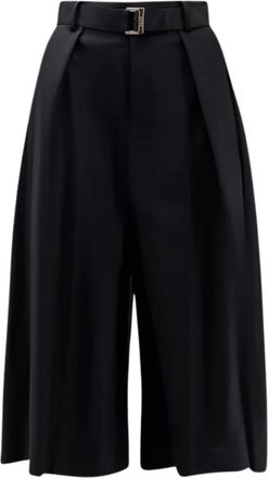 sacai Femme, Shorts, Noir, Taille: 36 FR Bermuda Shorts with Belt