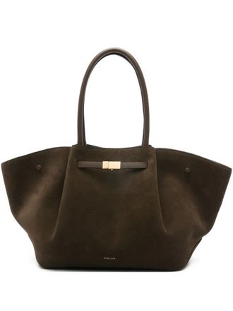 DeMellier gold-tone suede tote bag - Braun