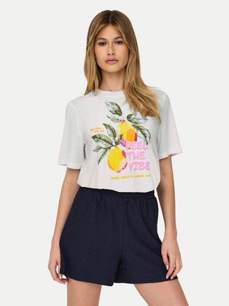 Only T-Shirt Bilins 15320615 Weiß Regular Fit