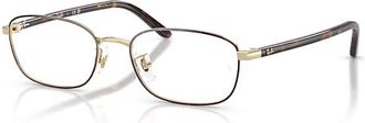 Ray-Ban Rb6551d Optics Havana Fassung Klar Glas Polarisiert 53-18