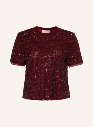 Rich & Royal Blusenshirt Aus T&uuml;ll Mit Pailletten rot