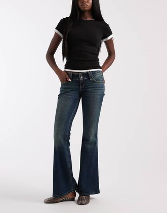 Hollister Jean bootcut &agrave; taille basse - Bleu vintage