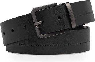 Piquadro Homme, Accessoires, Noir, Taille: ONE Size Ceinture en cuir Russel avec boucle &agrave; ardillon