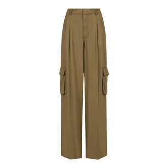 Iceberg Femme, Pantalons, Vert, Taille: 34 FR Relaxed Wide Pantalons