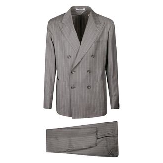 Tagliatore Montecarlo Zweireihiges Sakko - - Suits - Herren - Grau - XL