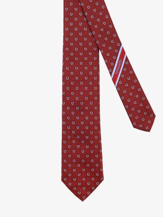 Ferragamo Mens Silk Tie Cairo Red Ties & Bow