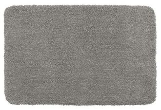 WENKO Tapis de bain M&eacute;lange gris clair 55 x 65 cm - Tapis de bain, s&ucirc;r, moelleux, sans peluches, Polyester, 55 x 65 cm, Gris clair