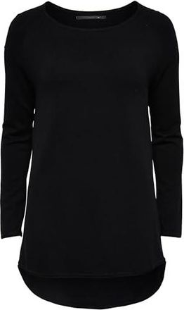 Only Femme Onlmila Lacy L/S Long Pullover Knt T-shirt, Black 1, L EU