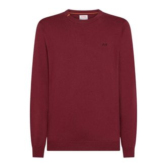 Sun 68 Bordeaux Pullover Casual Eleganz - - Knitwear - Herren - Rot - 3XL