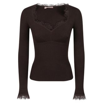 Twinset Cardigans Col en V - Femme - Pulls - Brun - Taille: 42 FR