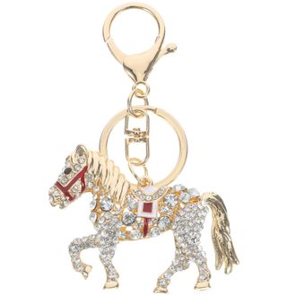 Lurrose Strass Tier Schl&uuml;sselanh&auml;nger Dekorativer Schl&uuml;sselanh&auml;nger Exquisite Pferd Brieftasche Tasche Anh&auml;nger