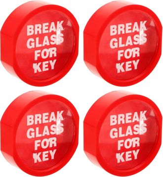 Holibanna Wandmontierter Schl&uuml;sseltresor f&uuml;r Au&szlig;enbereich Roter Notfall Schl&uuml;sselkasten mit Bruchfester Front Wetterfest und Vielseitig Integrierbar in Feuerl&ouml;s