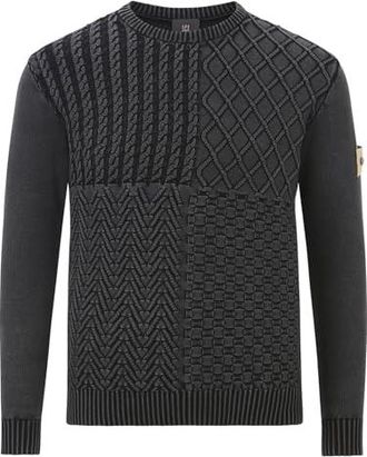 Jan Vanderstorm Homme Pull Rabbe Noir, 5XL (XXXXXL) - 72/74