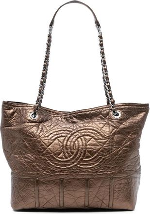 Chanel Shopper - Distressed Calfskin Shopping In Moscow Tote - Gr. unisize - in Braun - für Damen