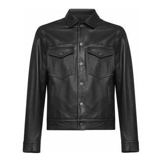 Tagliatore Homme, Vestes, Noir, Taille: XL Leather Jacket