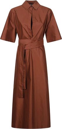SA SU PHI Femme, Robes, Rouge, Taille: 42 FR Robe Francesca Manches Courtes