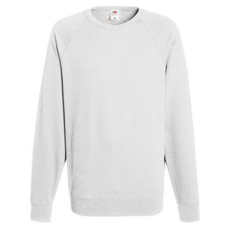 Fruit Of The Loom Herren Pullover, Raglan, erhältlich in 13 Farben - Weiß - Weiß - Medium M,Weiß - Weiß