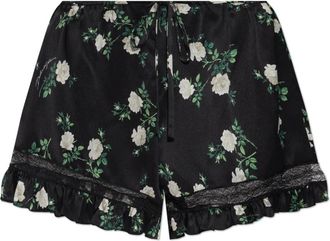 Dolce & Gabbana Femme, Shorts, Noir, Taille: 42 FR Silk Floral Motif Shorts