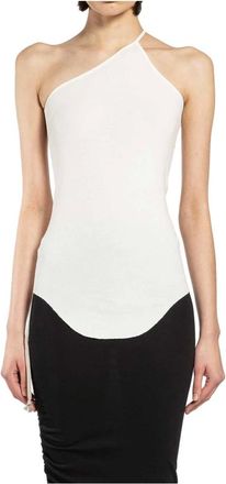 Rick Owens Femme, Tops, Blanc, Taille: 38 FR Temple One Shoulder Tank