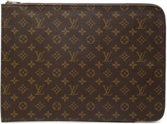Louis Vuitton Pre-owned Poche Documents Portfolio - Femme - Pre-owned - Brun - Taille: ONE Size
