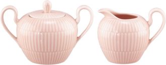 SELTMANN WEIDEN Amina Milch- & Zucker-Set 2-teilig (klein) | Milchk&auml;nnchen (170 ml) und Zuckerdose (230 ml) | Serviergeschirr mit feinem Reliefmuster | Porzellan, Sp&uuml;