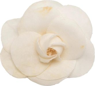 Chanel Halskette - Canvas Camellia Brooch - Gr. unisize - in Wei&szlig; - f&uuml;r Damen