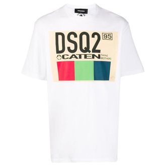 Dsquared2 Wei&szlig;es T-shirt dsq2 95 Caten