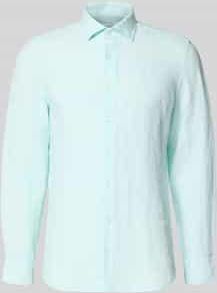 Seidensticker Slim Fit Business-Hemd aus Leinen mit Kentkragen