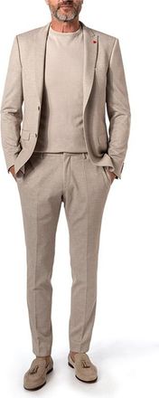 Roy Robson Herren Anzug beige Baumwoll-Stretch