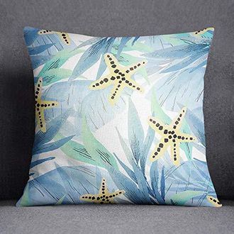 Bonamaison Le Jardin du Lin Kissenhüllen, Cotton, Mehrfarbig, 45x45