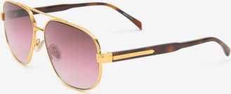 Isabel Marant Lunettes Pilot Clero - Femme - Jaune Dor&eacute; / Marron Violet - - Isabel Marant