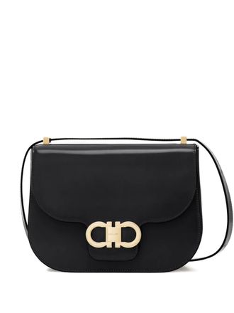 Ferragamo sac &agrave; bandouli&egrave;re Gancini en cuir - Noir