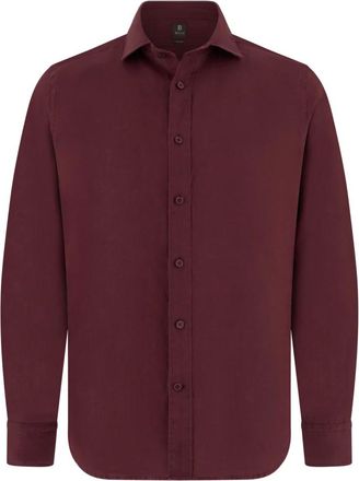Boggi Milano Homme, Chemises, Rouge, Taille: XL Chemise en Lin Coupe Standard