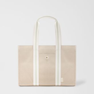 Furla Duna Tote-bag L Toni Naturale Mehrfarbig Canvasstoff + Gestreifter Stoff Damen
