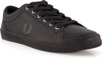 Fred Perry Herren Sneaker schwarz Glattleder
