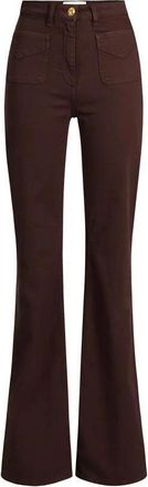 Elisabetta Franchi Femme, Jeans, Brun, Taille: W25 Jean &Eacute;vas&eacute; avec Petites Poches