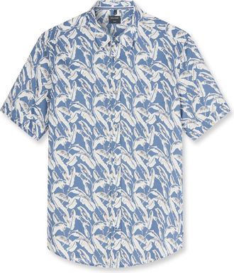 Olymp Casual, Regular Fit, Kurzarmhemd aus Baumwolle mit Print in