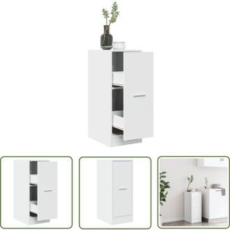 vidaXL The Living Store - vidaXL Apothekerschrank Wei&szlig; 30x41x77,5 cm Holzwerkstoff