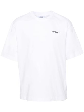 Off-white t-shirt en coton à motif Arrows - Blanc