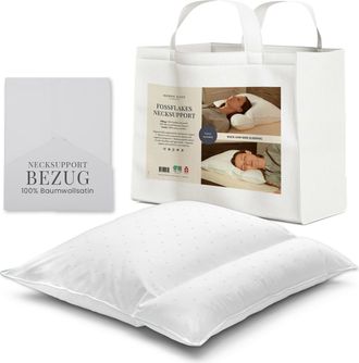 Fossflakes Nackenstutzkissen fur Seitenschlafer - Ergonomisches Kopfkissen Polyesterfullung | 60 x 63 cm