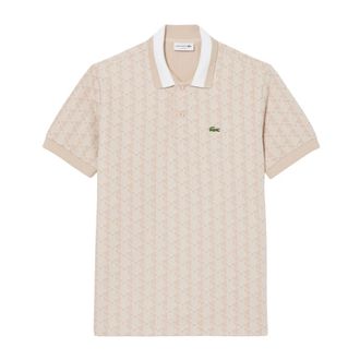 Lacoste Homme, Tops, Beige, Taille: 2XL Polo classique en jacquard &agrave; monogramme