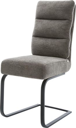 DELIFE Schwingstuhl Pela-Flex Freischwinger flach Schwarz Boucl&eacute; Soft Schlamm Taschenfederkern