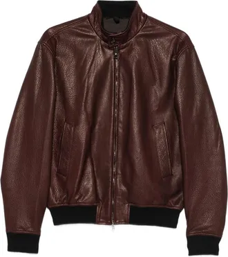 Tagliatore Ice Pebbled Leather Jacket