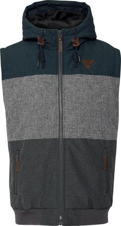 Indicode Lecter Herren Weste Outdoor-Weste mit Kapuze, Gr&ouml;&szlig;e:L, Farbe:Navy (400)