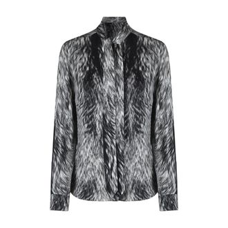 Dolce & Gabbana Animal Print Seiden Charmeuse Hemd - - Blouses & Shirts - Damen - Mehrfarbig - XS