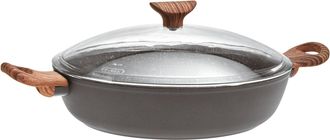 Sambonet RockNRose Pfanne 2Griffe 28 mD Aluminium schwarz [SP]