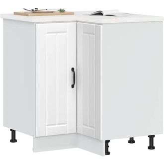 vidaXL Vidaxl - Armoire dangle de cuisine Lucca blanc bois ding&eacute;nierie
